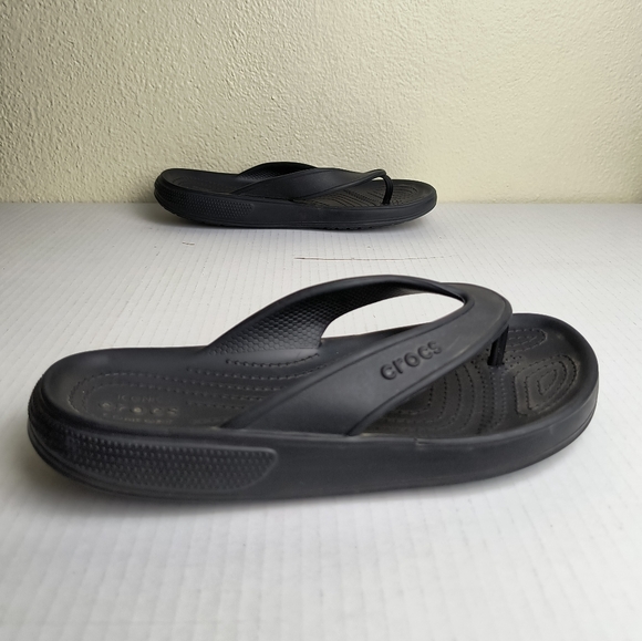 CROCS | Shoes | Crocs Iconic Comfort Black Sandals With Cushioned Sole ...